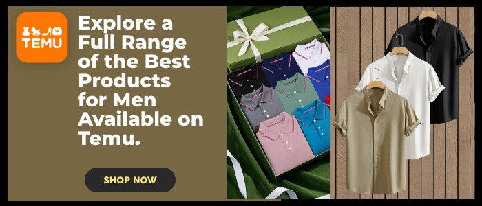 Explore A Full Range Of The Best Products For Men Available On Temu.